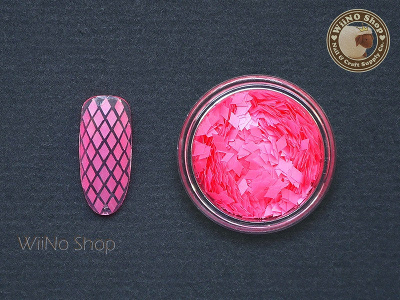 2 x 3mm Neon Pink Diamond Shape Glitter – WiiNo Shop