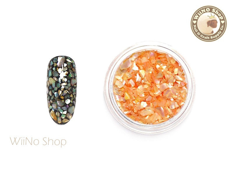 Peach Crushed Shell Nail Art Decoration – WiiNo Shop