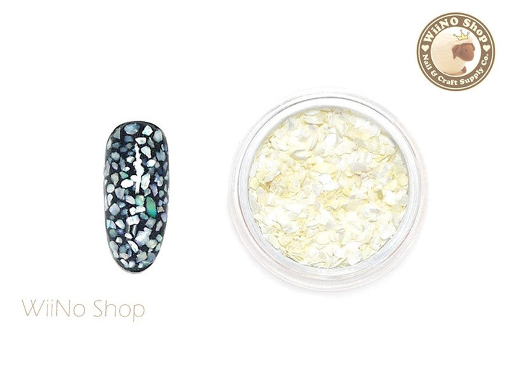 White Crushed Shell Nail Art Decoration – WiiNo Shop