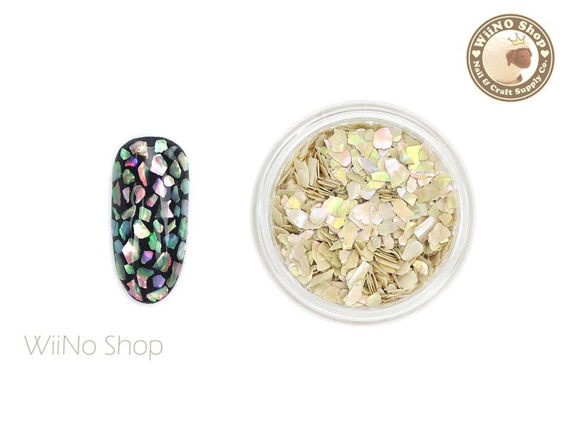 Natural Ivory Abalone Medium Crushed Shell Nail Art Decoration – WiiNo Shop